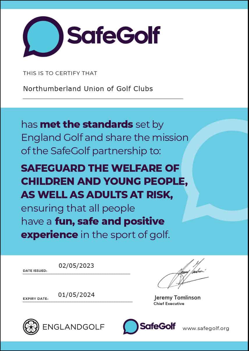 Juniors – Northumberland Union of Golf Clubs